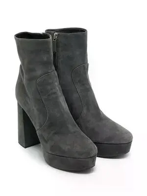 Prada Suede Platform Ankle Boots