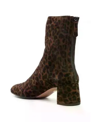 AQUAZZURA Saint Honoré Leopard-print Ankle Boots
