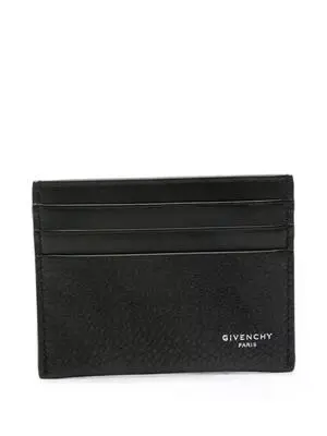 Givenchy Logo-print Grained Leather Card Holder - Black
