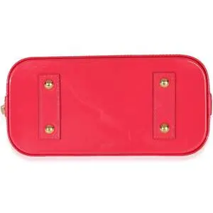 LOUIS VUITTON Patent Leather Monogram Alma Bb Top Handle Bag - Pink
