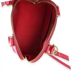 LOUIS VUITTON Patent Leather Monogram Alma Bb Top Handle Bag - Pink