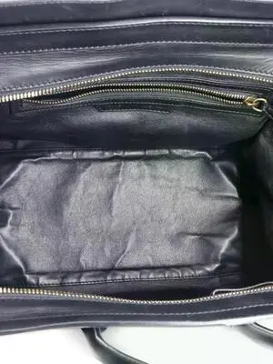 Celine Luggage Bag Canvas And Leather Micro Tote Bag - Neutrals
