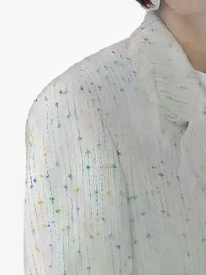 MSGM Fringed Bouclé Blazer