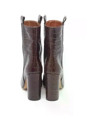 Paris Texas Croc-embossed Ankle Boots