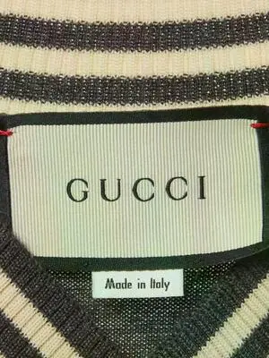 Gucci Bee Appliqué V-neck Sweater