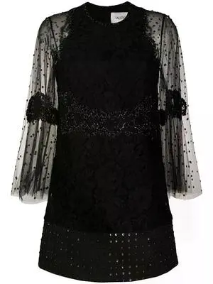 Valentino Garavani Floral Lace Embellished Dress