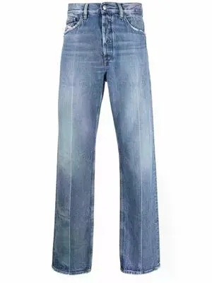 DIESEL® Stonewashed Straight-leg Jeans