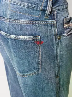 DIESEL® Stonewashed Straight-leg Jeans