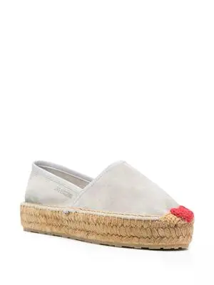Moschino Suede Espadrilles With Heart Detail