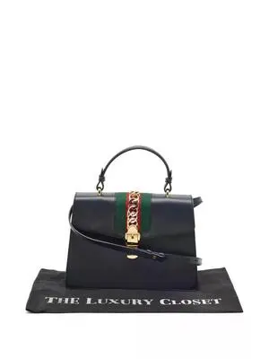 Gucci Sylvie Web Stripe Handbag - Blue