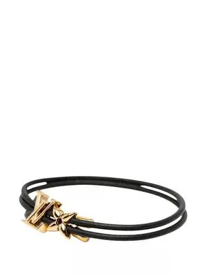 LOUIS VUITTON Bloom Leather Bracelet - Black