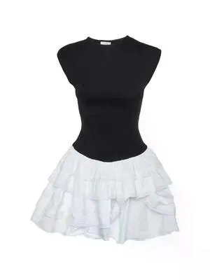 ARAMINTA JAMES AUSTRALIA Ribbed Knit Tiered Mini Dress