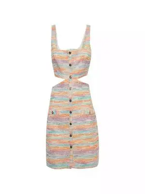 Maje Beige Tweed Cut-out Dress