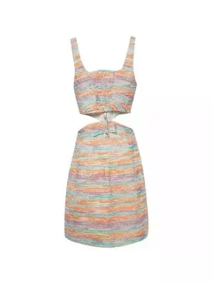 Maje Beige Tweed Cut-out Dress