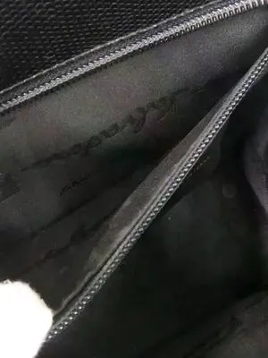 FERRAGAMO Lizard Embossed Leather Vara Bow Satchel - Black