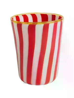 LISA CORTI Circus Striped Vase - Red