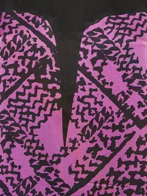 Saint Laurent Long-sleeve Abstract Print Silk Mini Dress