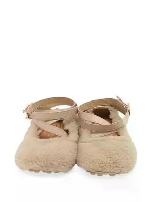TOD'S Bubble Shearling-fur Ballet Flats