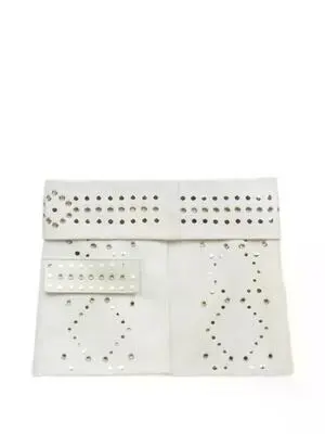 Marni Embellished Leather Mini Skirt