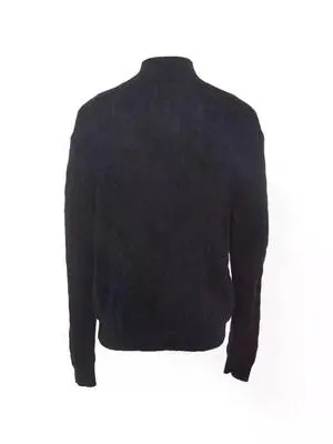 Polo Ralph Lauren Navy Cotton Cable Knit Quarter-zip Sweater