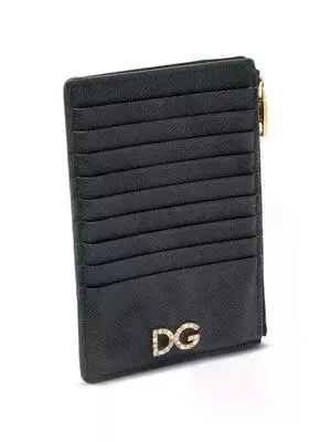 Dolce & Gabbana Dg-plaque Crystal-embellished Card Holder