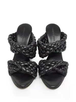 Bottega Veneta Woven Leather Heeled Sandals