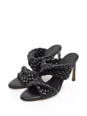 Bottega Veneta Woven Leather Heeled Sandals