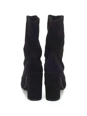 STUART WEITZMAN Suede Block Heel Ankle Boots