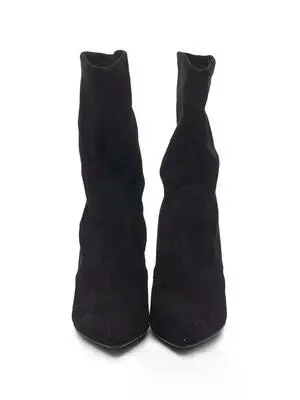 STUART WEITZMAN Suede Block Heel Ankle Boots