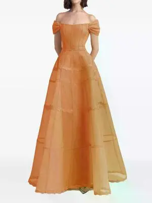 GEMY MAALOUF Off-shoulder Lace-trim Dress