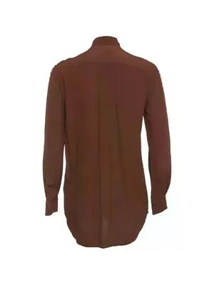 Burberry Long-sleeve Shirt With Neck Tie Detail