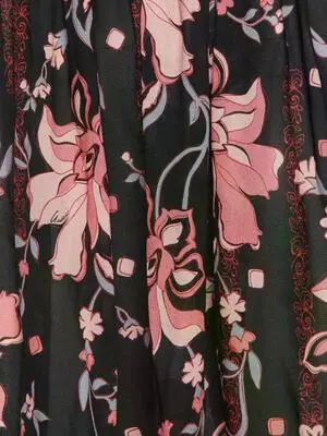Gucci Floral-print Lace-trim Midi Skirt