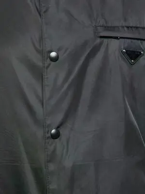 Prada Logo Detail Long Sleeve Coat