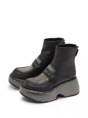 Loewe Embellished Leather Boots