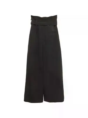 Stella McCartney Wool Belted Wide-leg Trousers