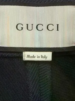 Gucci Twill Texture Web-stripe Ruffle Shorts