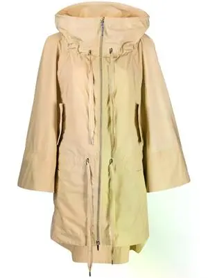 Alberta Ferretti High-tube Neck Parka Coat