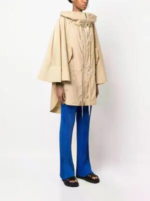 Alberta Ferretti High-tube Neck Parka Coat