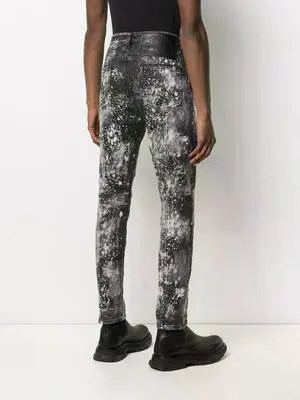DIESEL® D-strukt Paint Treated Slim-fit Jeans - Black