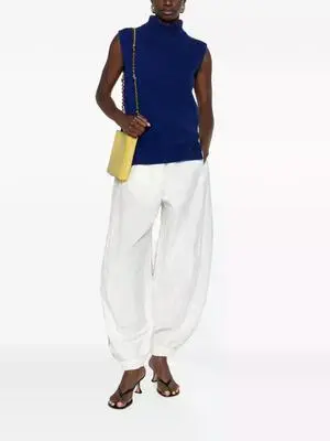 JIL SANDER Ribbed Knit Vest - Blue