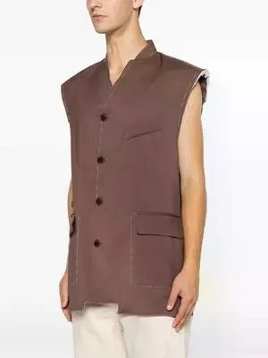 COSTUMEIN Contrast Stitching Sleeveless Gilet