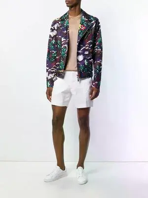 Dsquared2 Tropical Print Biker Jacket
