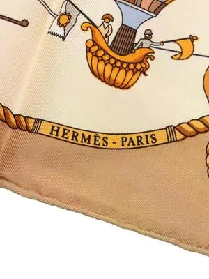 Hermès Les Folies Du Ciel' Silk Handkerchief