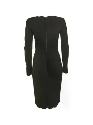 Valentino Garavani Wool Mini Dress With Scalloped Trim