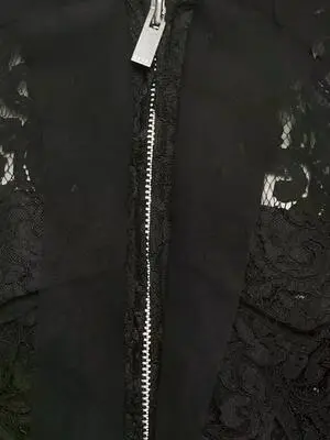 Sacai Lace Ruffle High Neck Jacket