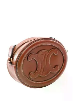 Celine Small Calfskin Cuir Triomphe Oval Crossbody Bag - Brown