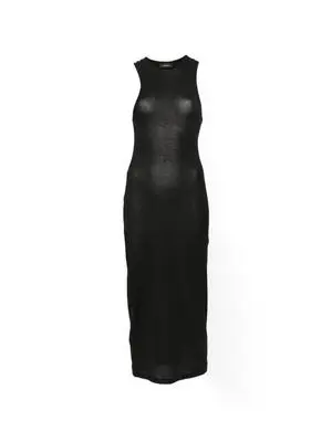 Wardrobe.NYC Ribbed-knit Sleeveless Midi Dress