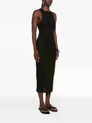 Wardrobe.NYC Ribbed-knit Sleeveless Midi Dress