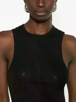 Wardrobe.NYC Ribbed-knit Sleeveless Midi Dress