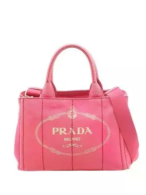 Prada Mini Canapa Tote Satchel - Pink